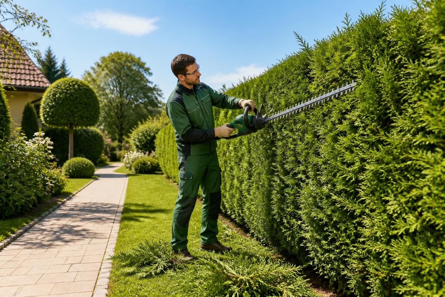 Comment tailler une haie de thuyas trop large pour un jardin impeccable
